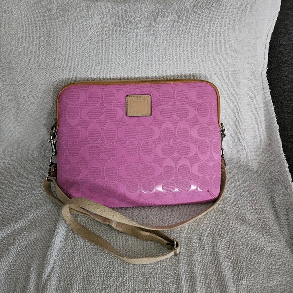 Coach | Tablets & Accessories | Coach Pink Tablet Case With Crossbody ...